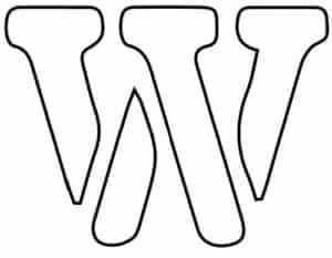 Free Printable Alphabet Stencils: Lowercase W