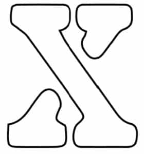 Free Printable Alphabet Stencils: Lowercase X