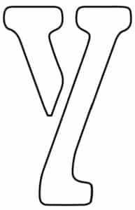 Free Printable Alphabet Stencils: Lowercase Y