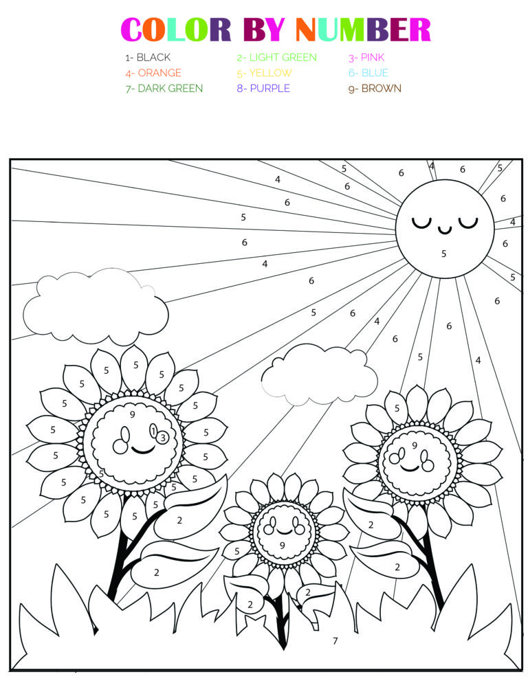 3 Free Spring Color by Number Printables