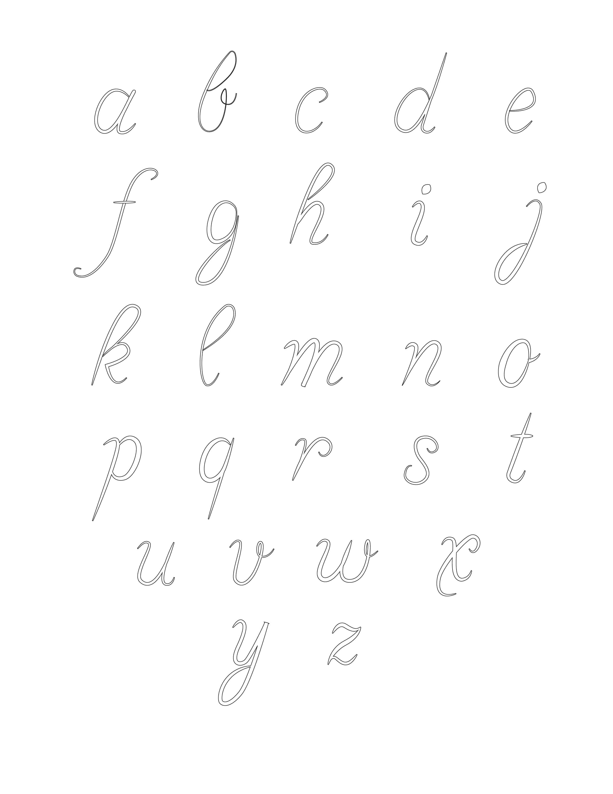 Fancy Letters Alphabet Lowercase 60 A Z Calligraphy Alphabet Examples