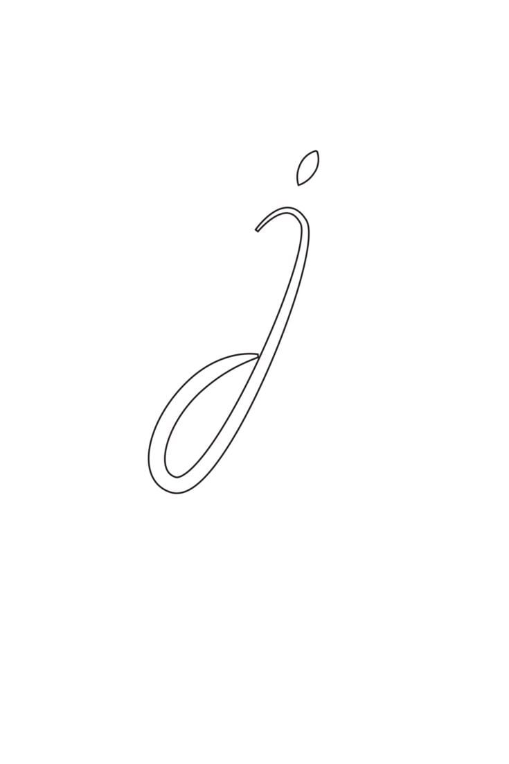 Free Calligraphy Letters Printable: Lowercase Alphabet