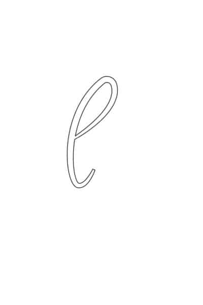 Free Calligraphy Letters Printable: Lowercase Alphabet