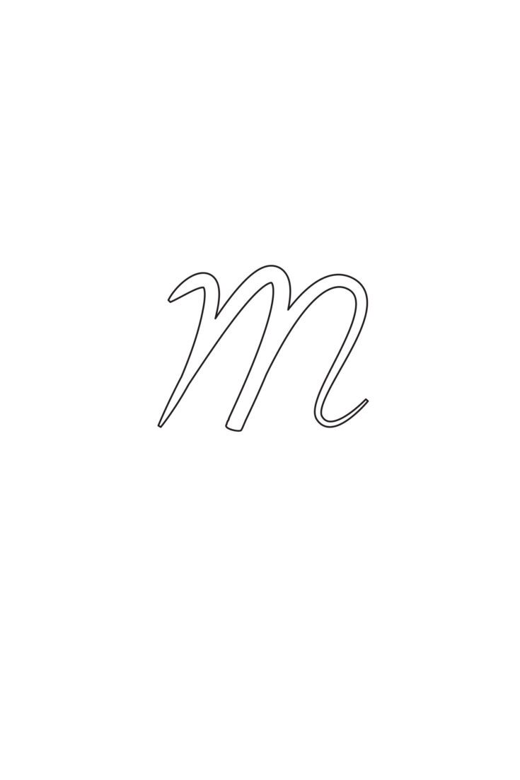 Free Calligraphy Letters Printable: Lowercase Alphabet