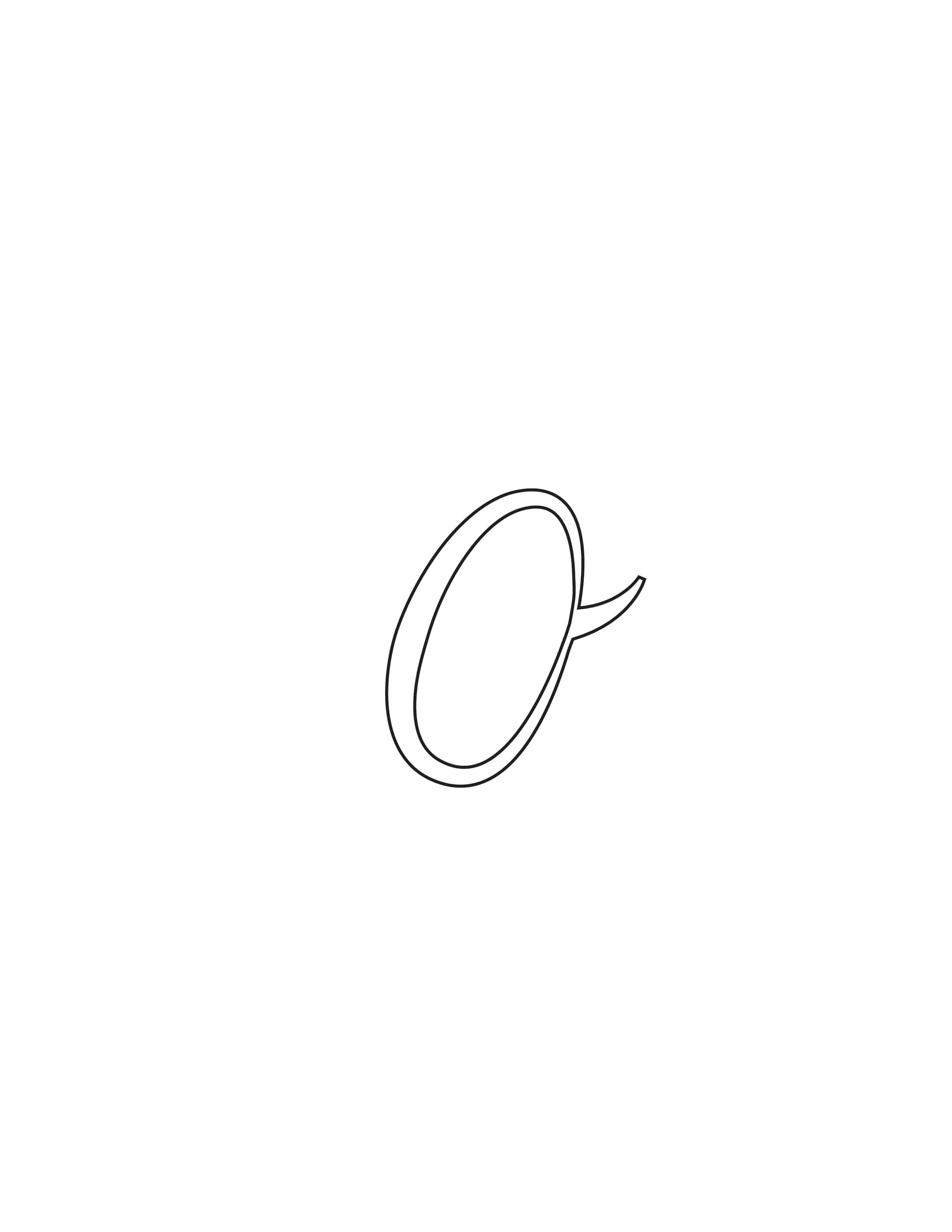 Calligraphy Letter O