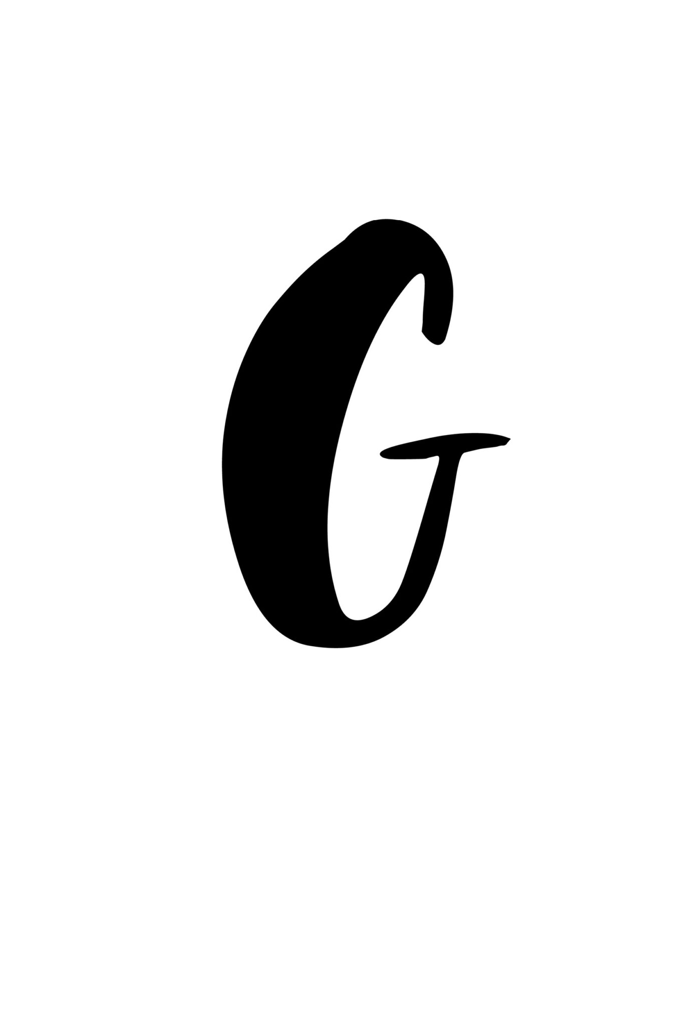 Free Calligraphy Letters Printable: Modern Capital Alphabet