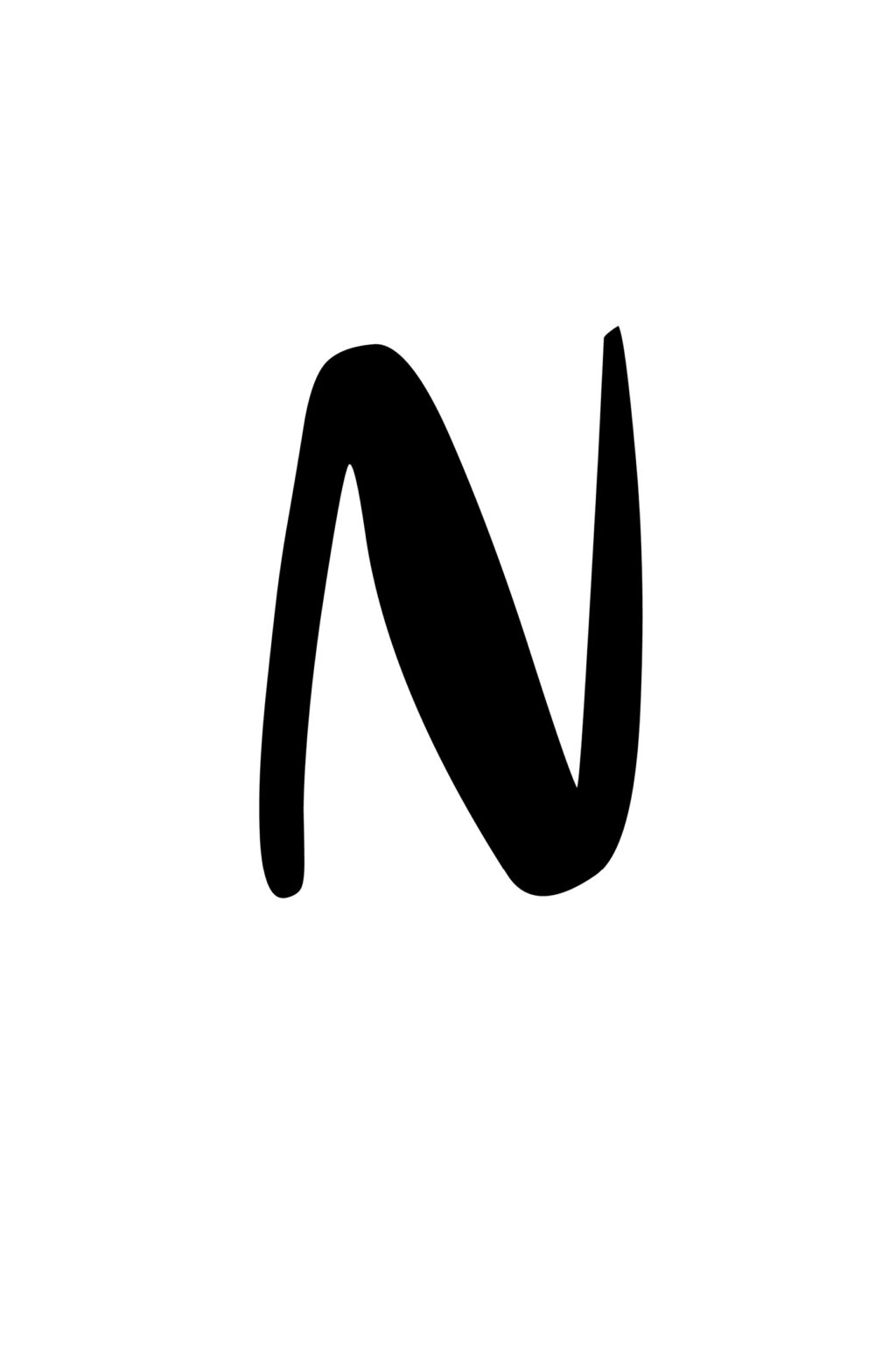 Free Calligraphy Letters Printable: Modern Capital Alphabet