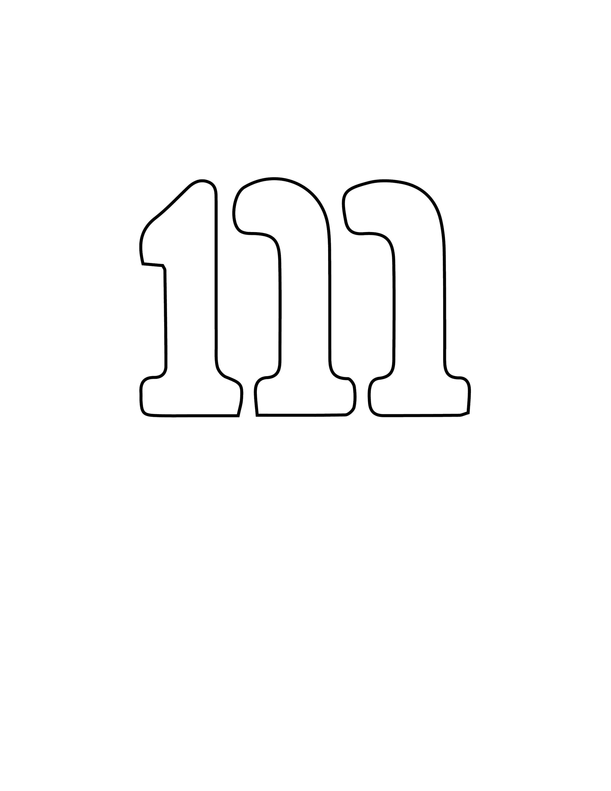 Free Printable Alphabet Stencils: Lowercase M