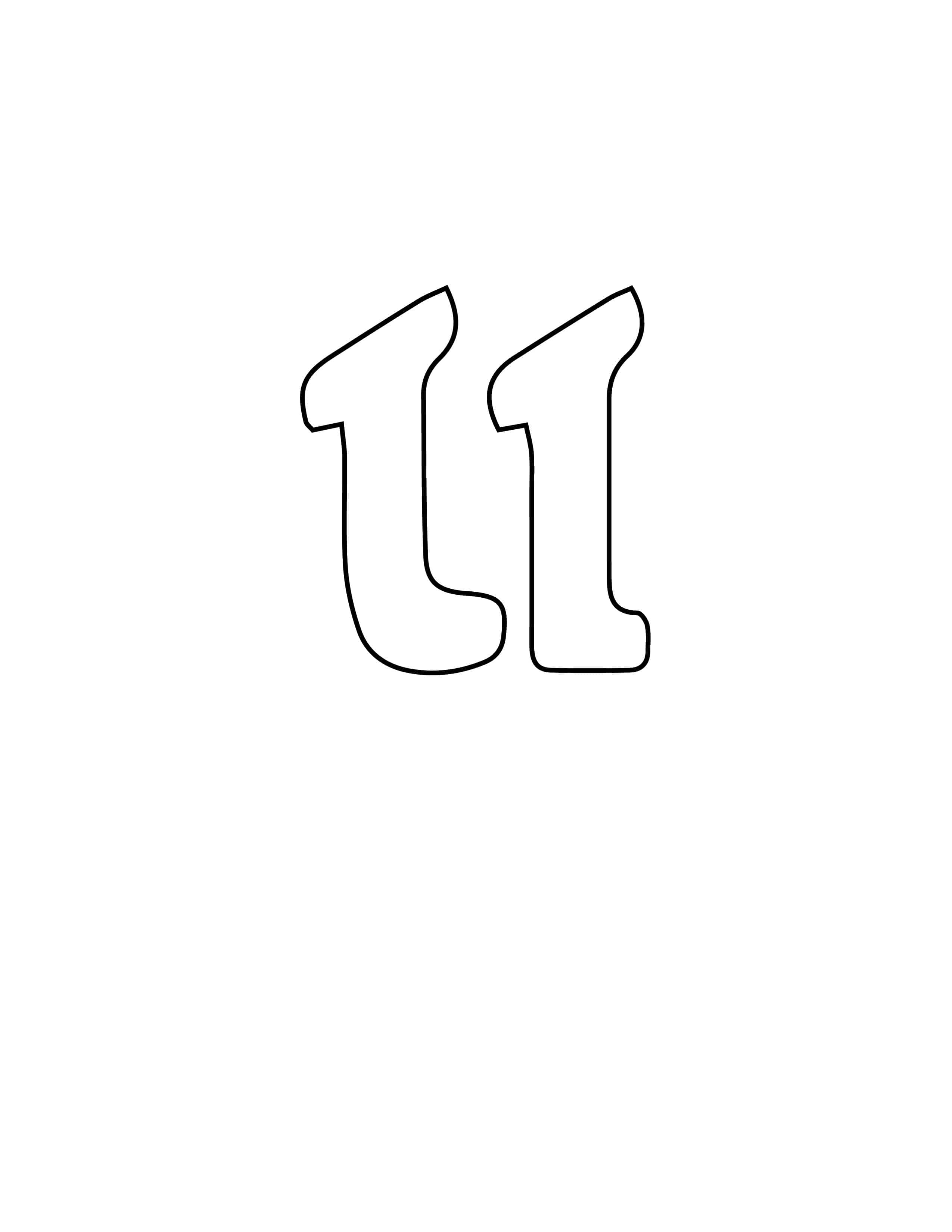 Free Printable Alphabet Stencils: Lowercase U