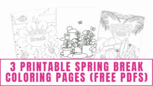 Spring Break Coloring Pages (Free PDFs) - Freebie Finding Mom