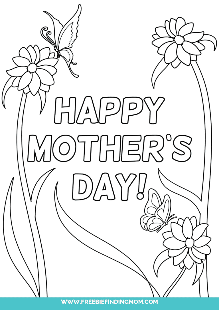 3 Happy Mother's Day Coloring Pages - Freebie Finding Mom