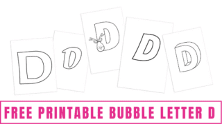 Printable Bubble Letter D - Freebie Finding Mom