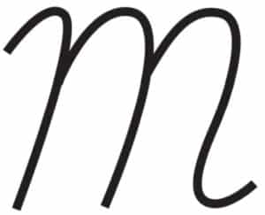 Free Cursive Letters Printable: Capital M