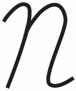Free Cursive Letters Printable: Capital N