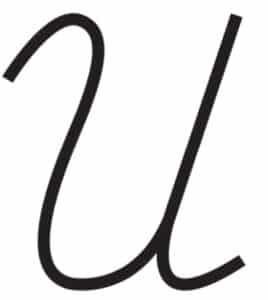 Free Cursive Letters Printable: Capital U