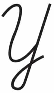 Free Cursive Letters Printable: Capital Y