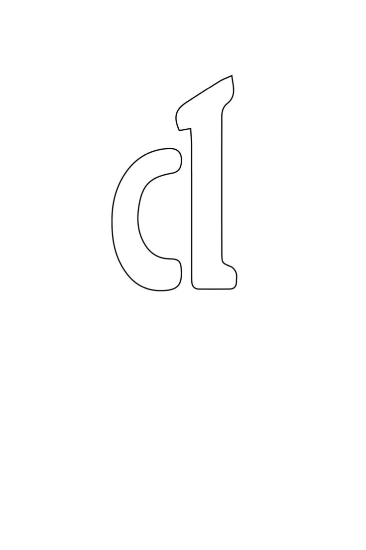 Free Printable Alphabet Stencils Templates: Lowercase