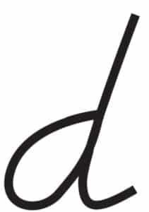 Free Cursive Letters Printable: Lowercase D