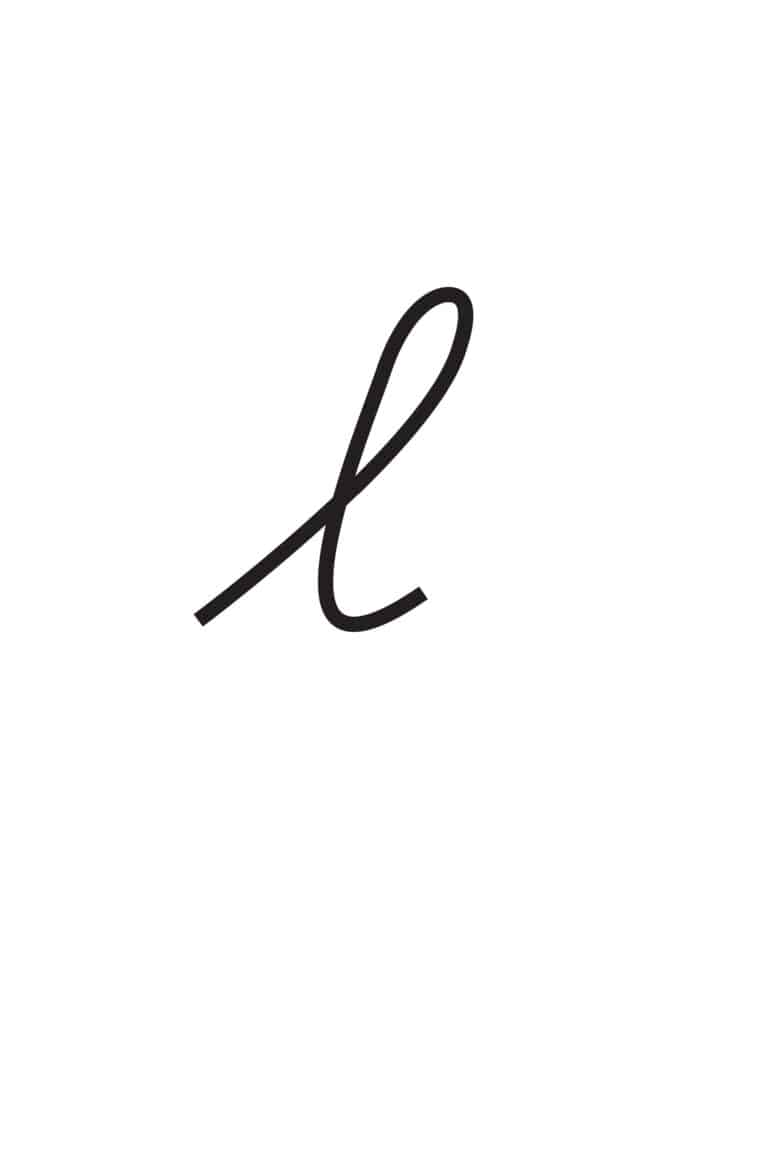 Free Printable Lowercase Cursive Alphabet
