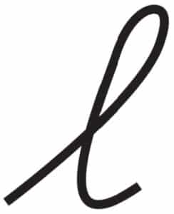 Lower Case Cursive L