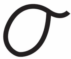 Free Cursive Letters Printable: Lowercase O