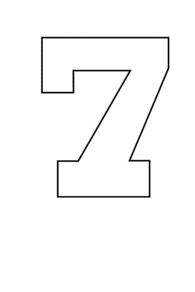 Printable Number 7 Stencils