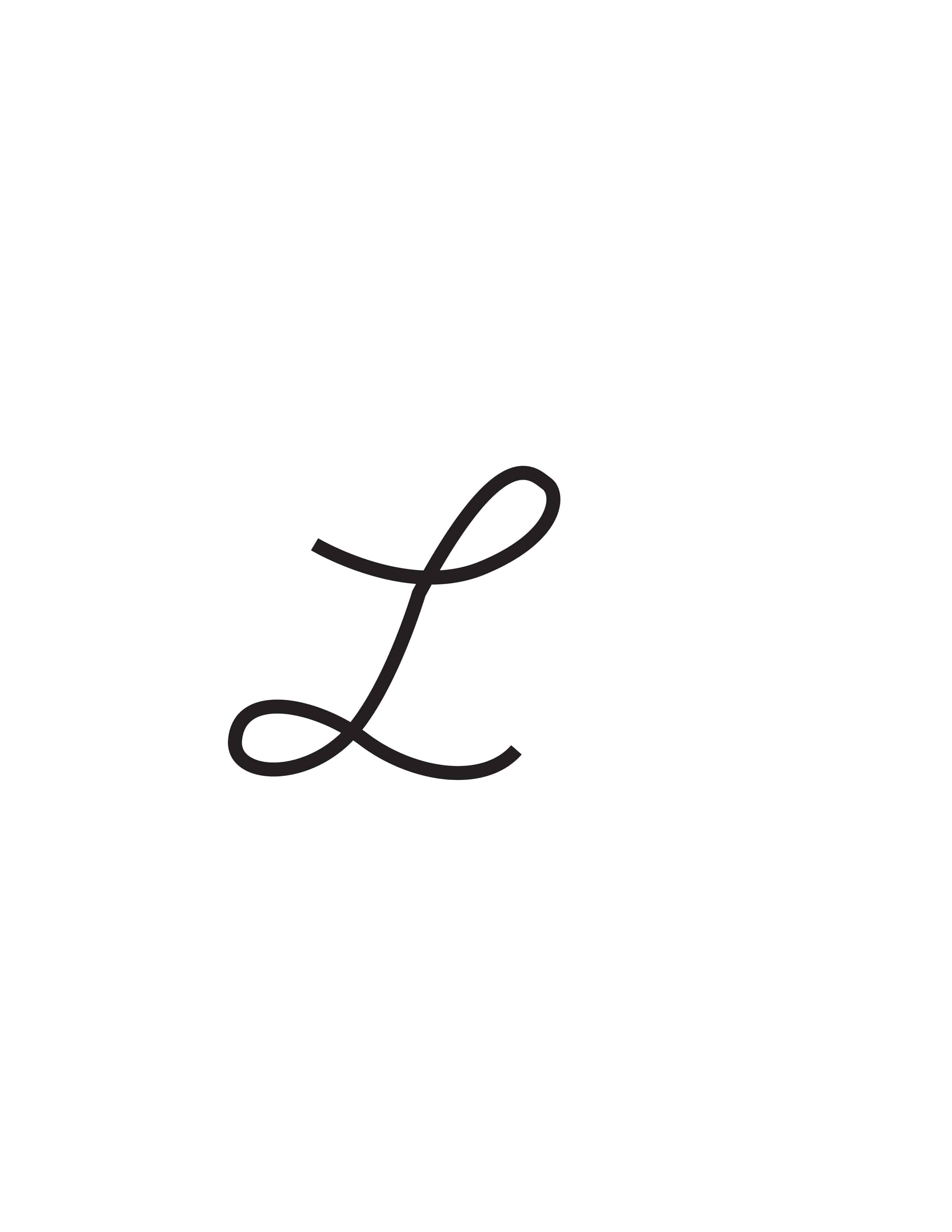 Large Big Script Cursive Letter L 11 X Custom Stencil FAST FREE 