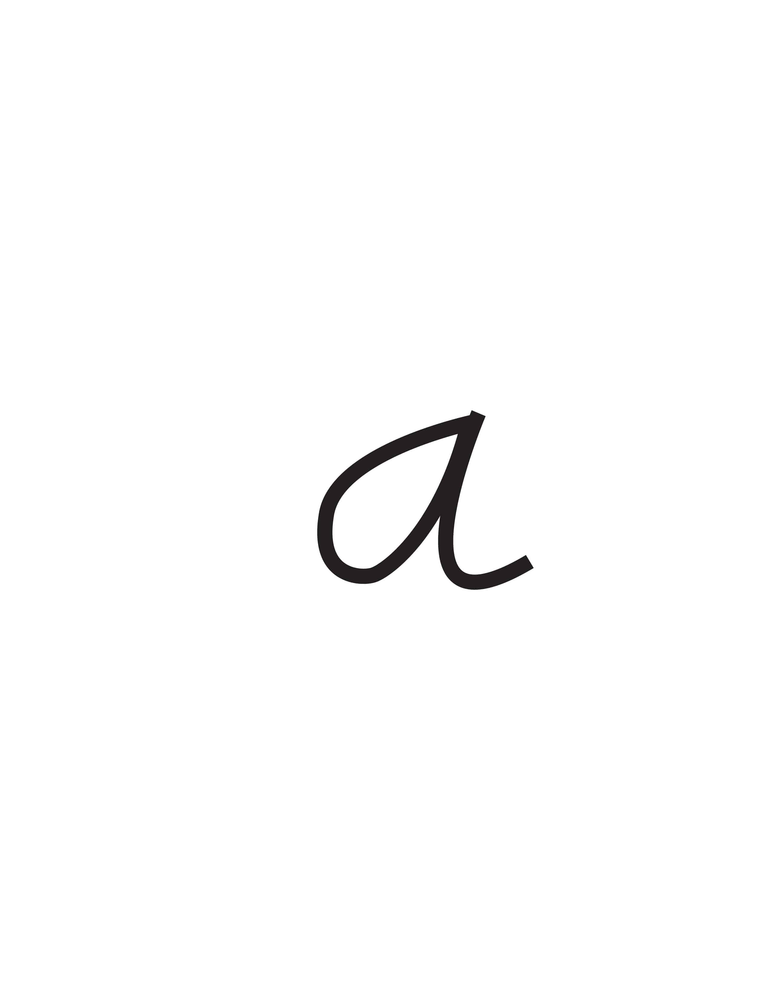 Free Printable Lowercase Cursive Letters Lowercase Cursive A Freebie 