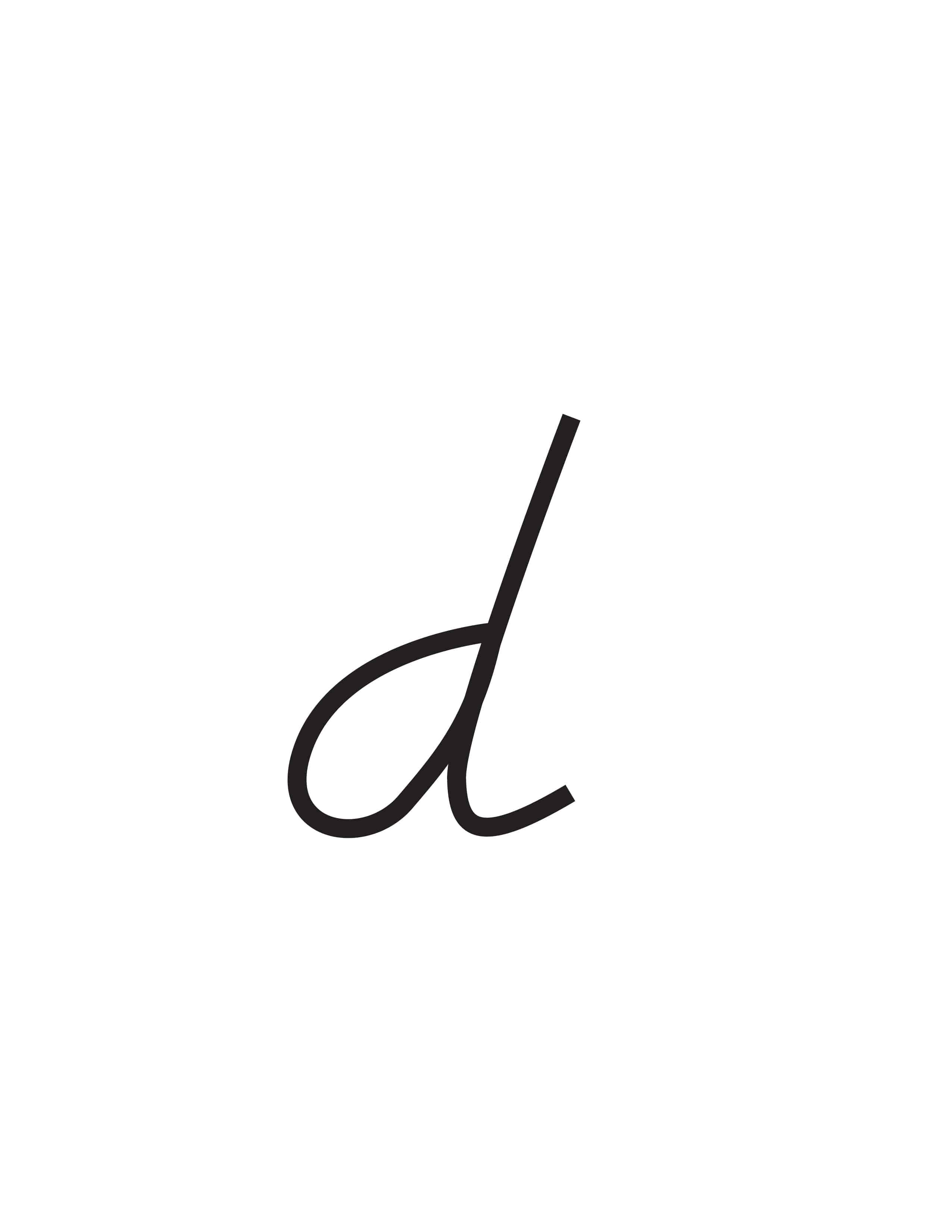 Free Printable Lowercase Cursive Letters Lowercase Cursive D Freebie 