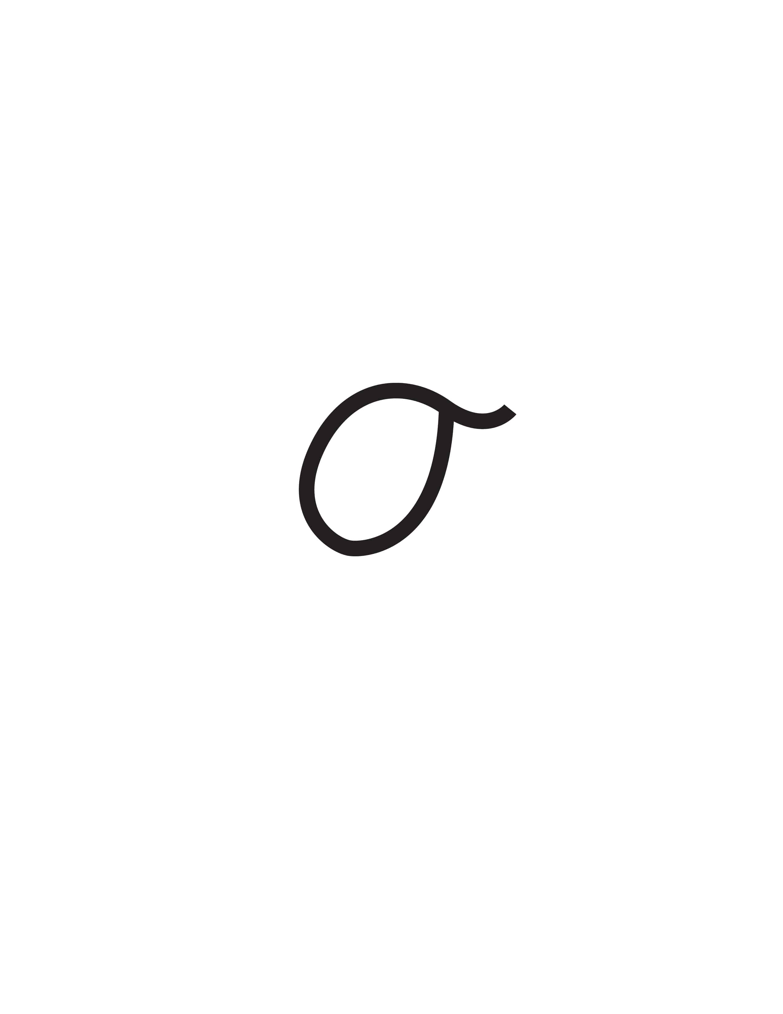 Letter O In Cursive