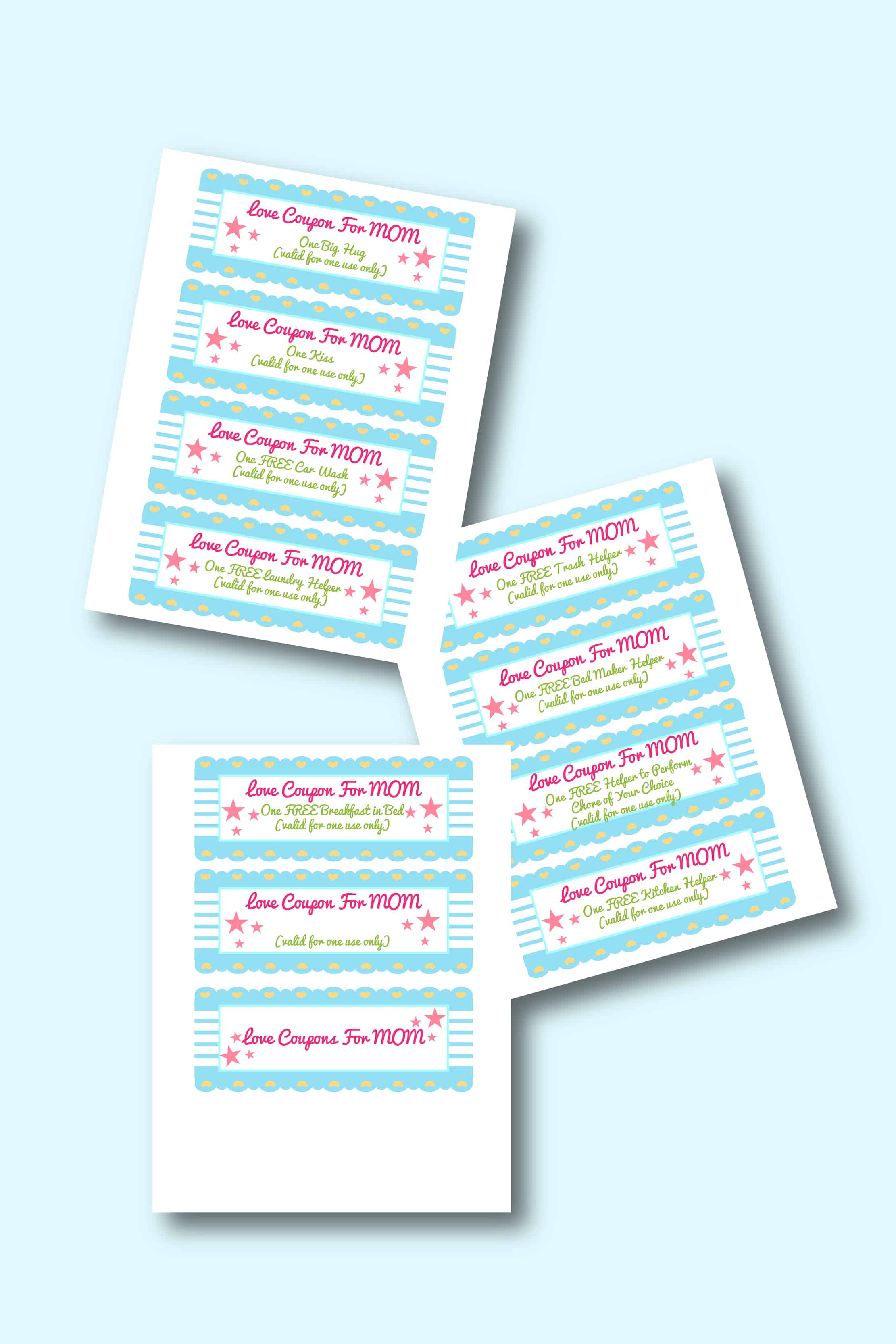 Homemade Coupon Book For Mom Template Freebie Finding Mom