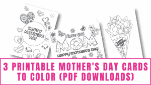3 Printable Mother's Day Cards to Color (PDFs) - Freebie Finding Mom