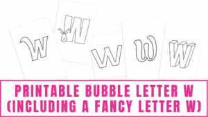 Printable Bubble Letter W - Freebie Finding Mom
