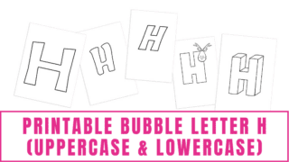 Bubble Letter H (Uppercase & Lowercase) - Freebie Finding Mom