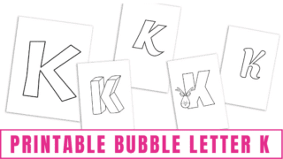 Printable Bubble Letter K - Freebie Finding Mom