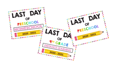 4 Printable "Last Day of School" Signs