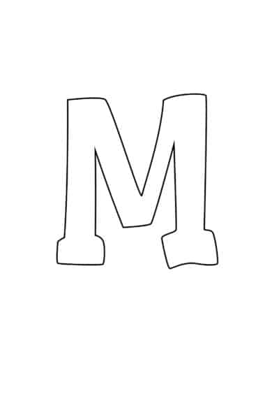Printable 3D Bubble Letter M