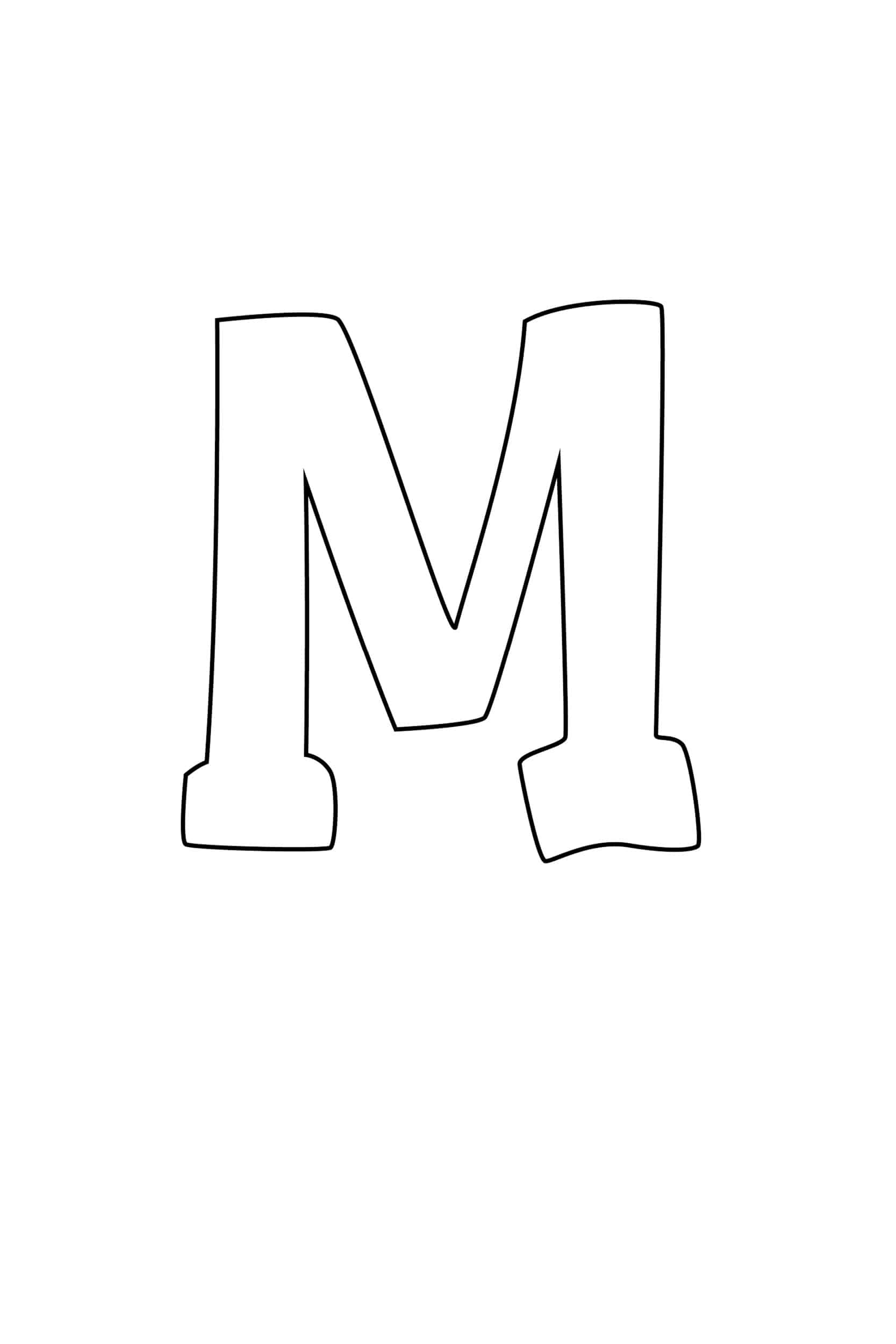 Printable 3D Bubble Letter M Freebie Finding Mom