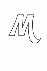 Printable 3D Bubble Letter M