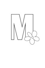 Printable 3D Bubble Letter M