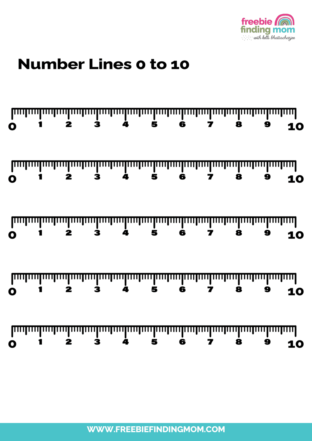 9 Free Printable Number Lines For Kids
