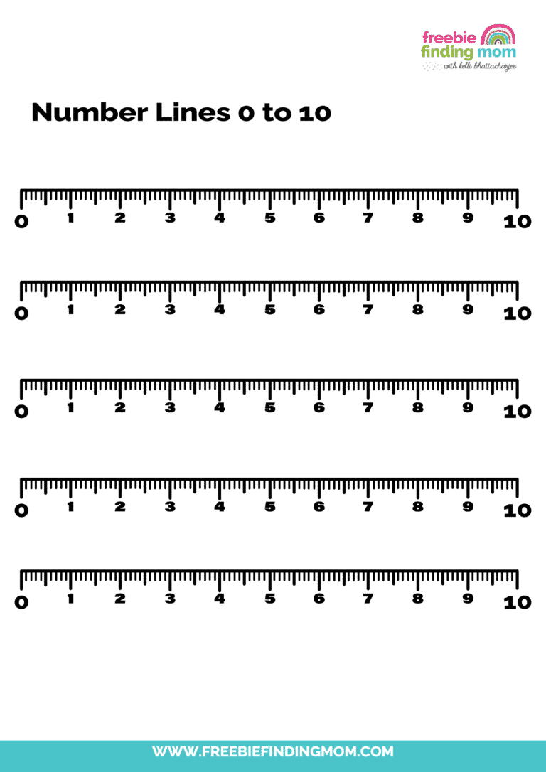 9 Free Printable Number Lines For Kids