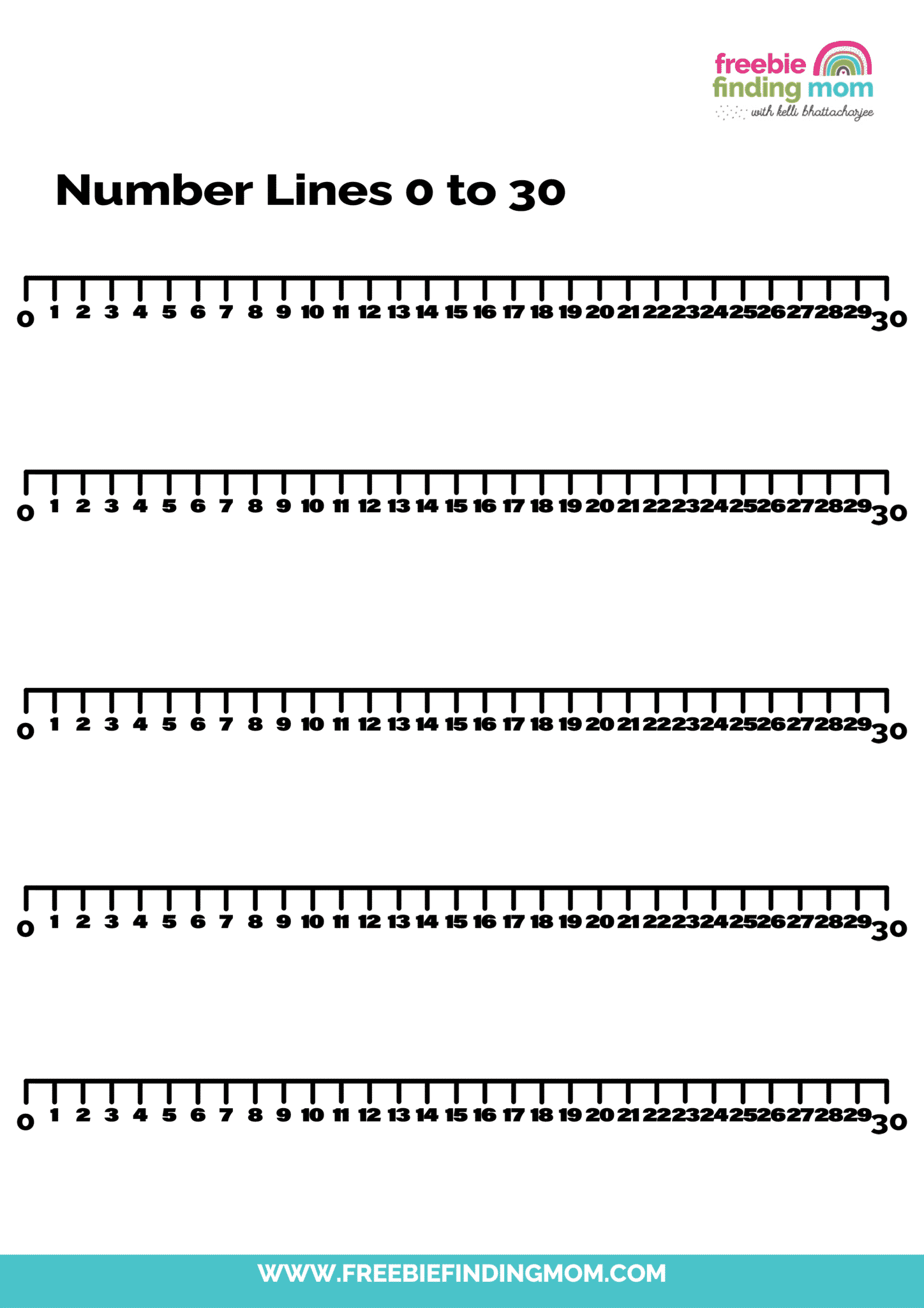 9 Free Printable Number Lines For Kids