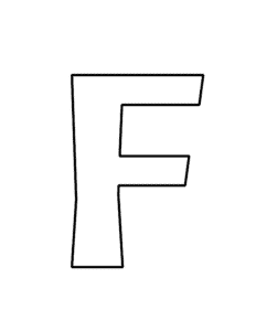 Printable Bubble Letters: Fancy Bubble Letter F