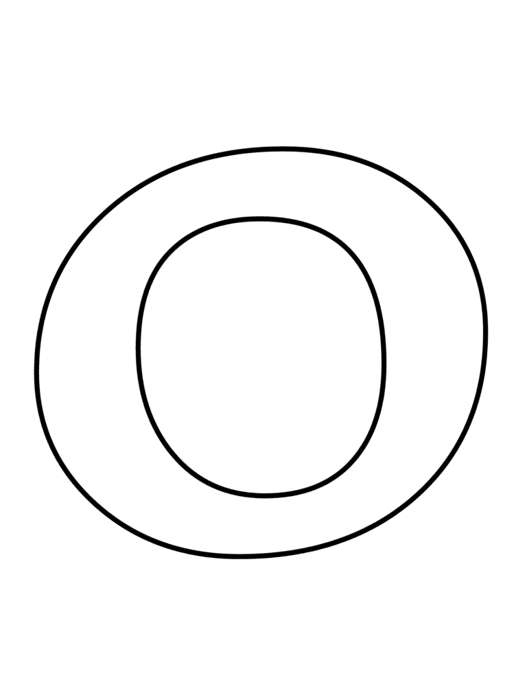 Printable 3D Bubble Letter O