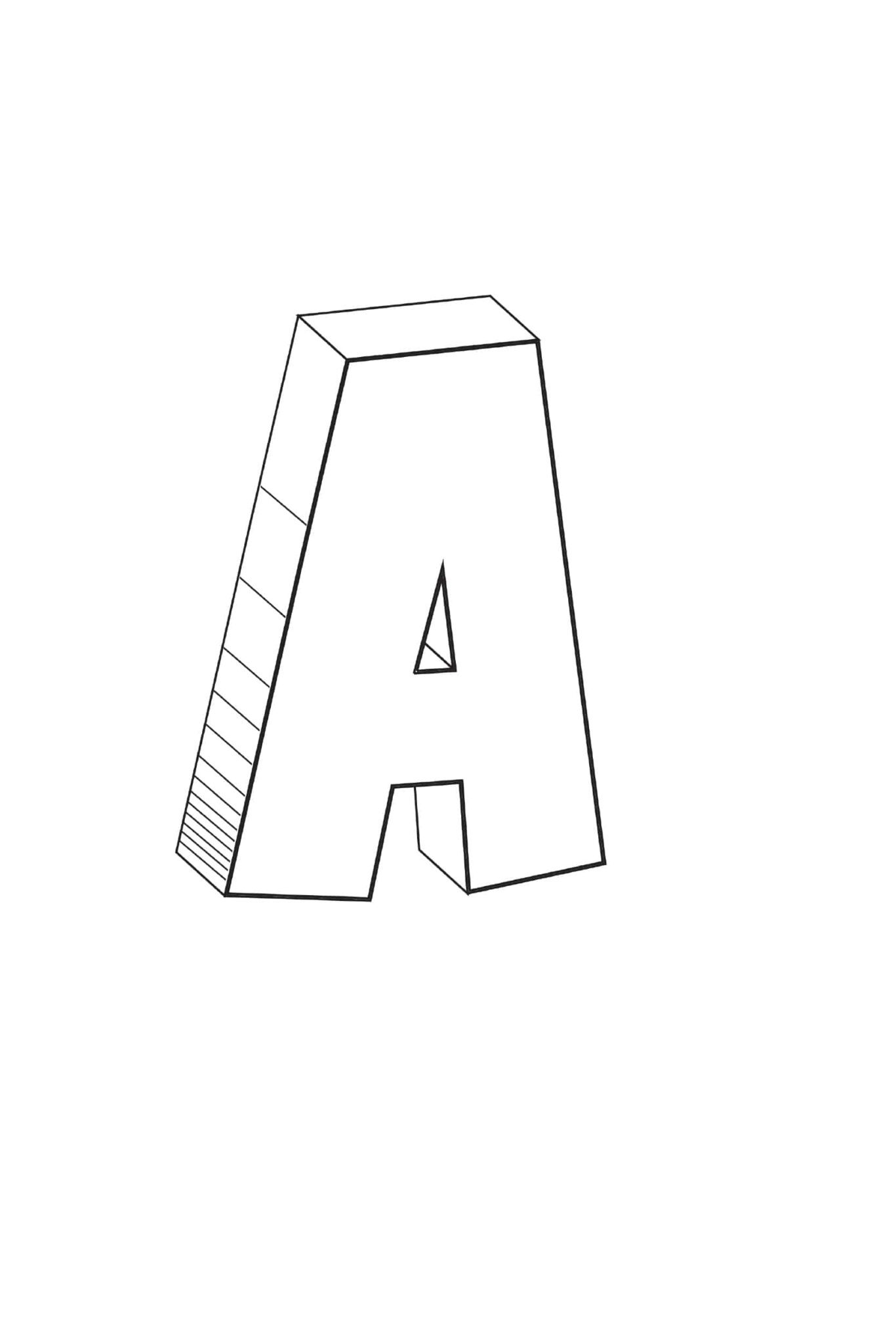 Free Printable Bubble Letter A