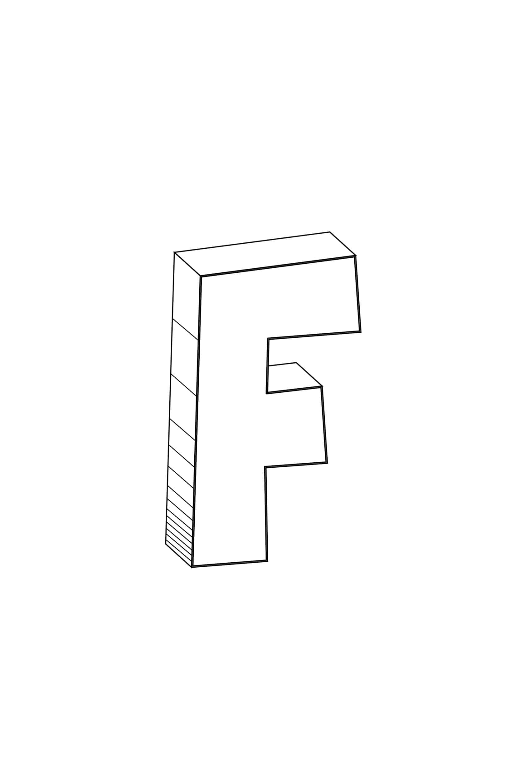 Printable Bubble Letters: Fancy Bubble Letter F