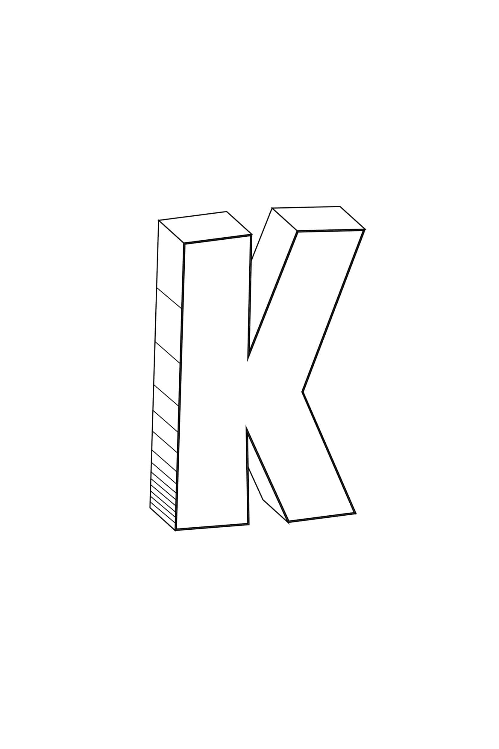 Free Printable Bubble Letter K