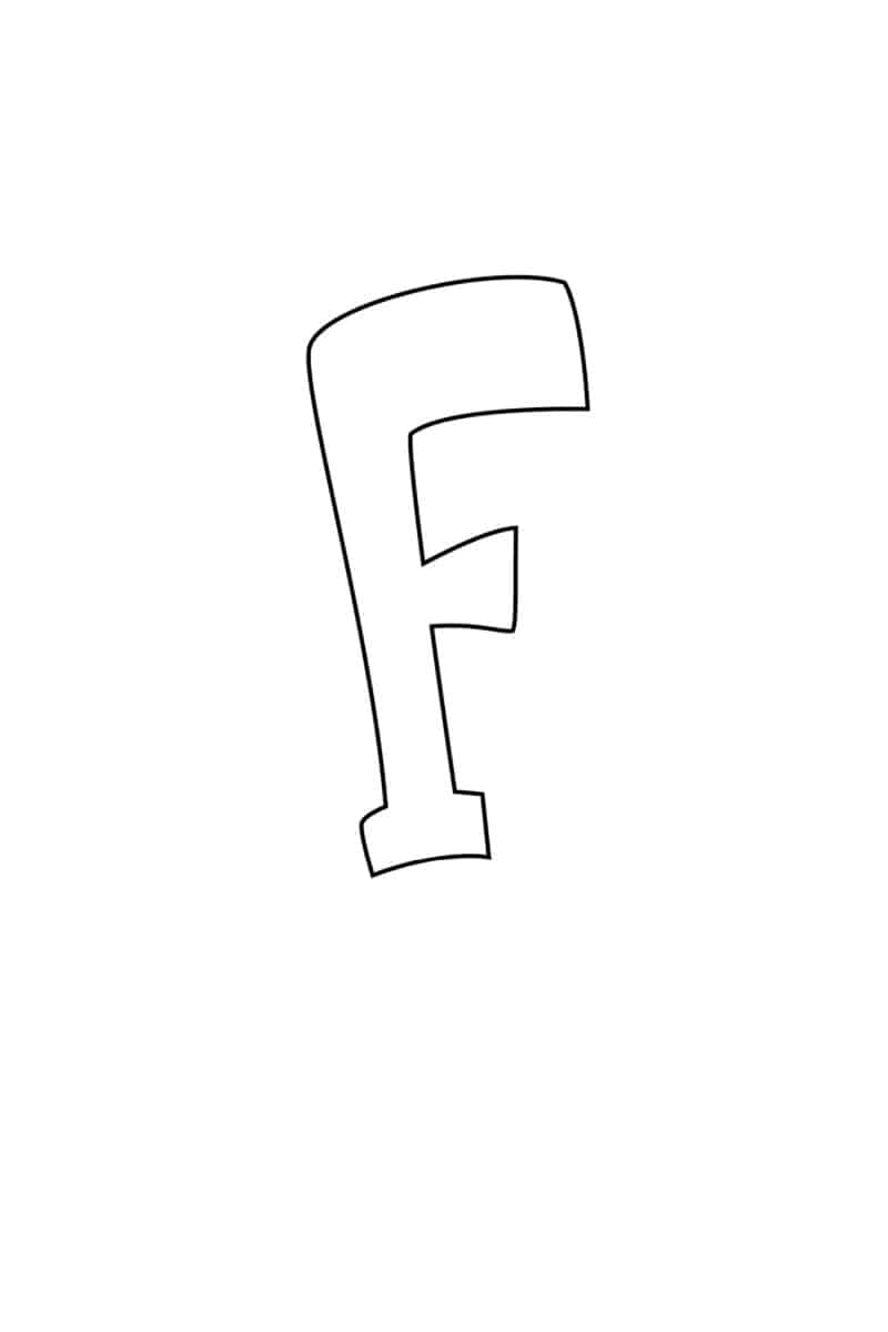 Printable Bubble Letters: Fancy Bubble Letter F