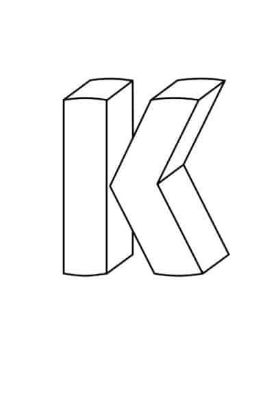 Free Printable Bubble Letter K
